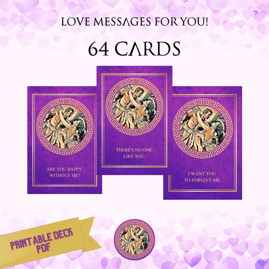 Printable Love Oracle Deck - Love Messages for You - Etsy