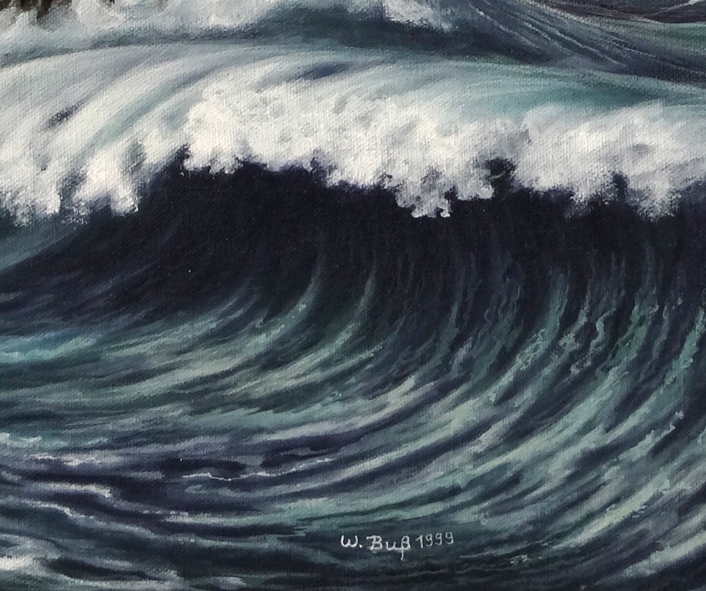 Acrylic Painting as Photo Hard Foam Alu-dibond - Lighthouse Arngast ...