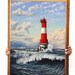 Acrylic Painting as Photo Hard Foam Alu-dibond - Lighthouse Arngast ...