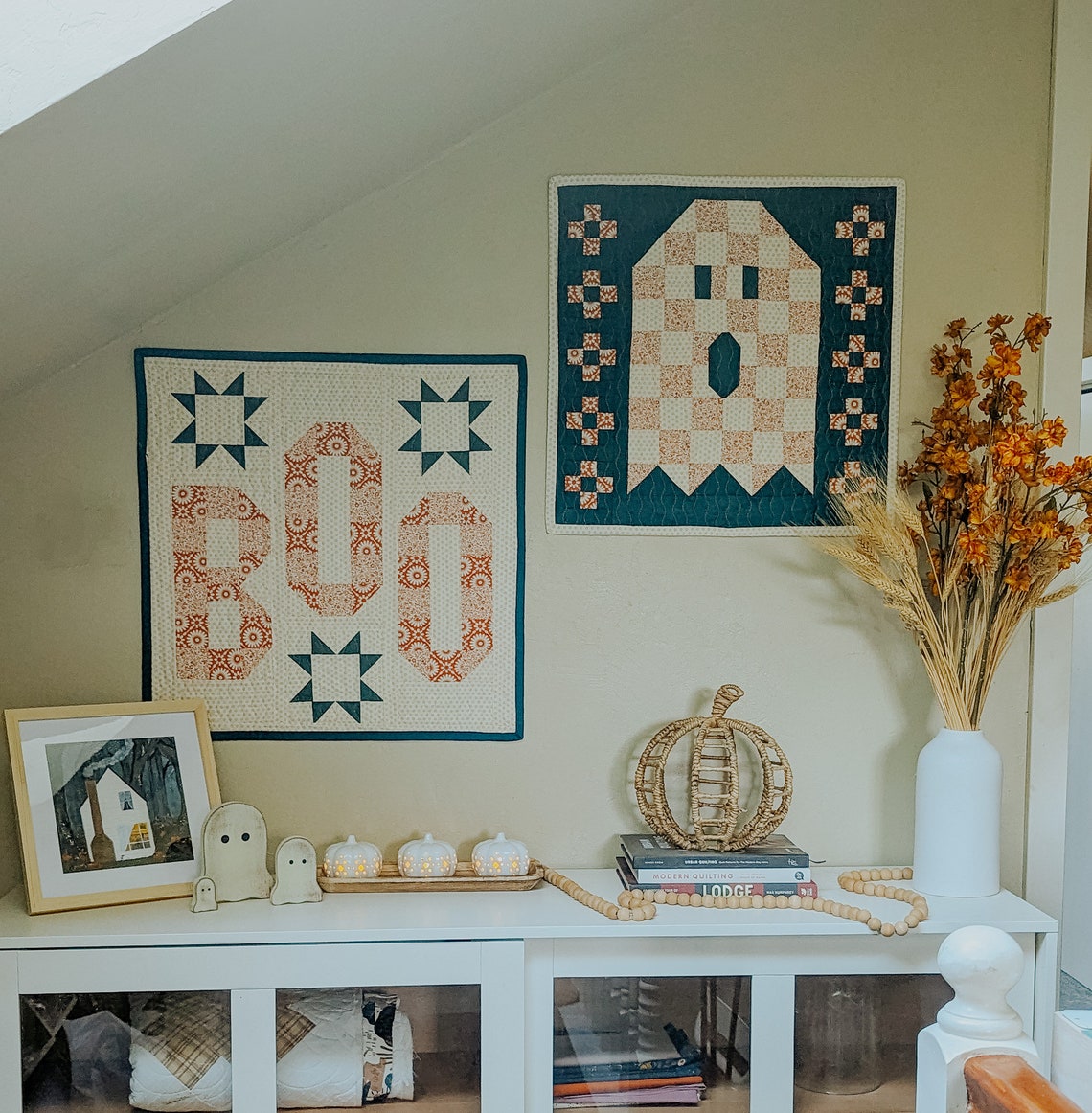 BOO Mini Quilt Pattern PDF Beginner Quilt Pattern Halloween - Etsy UK