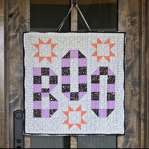 BOO Mini Quilt Pattern PDF Beginner Quilt Pattern Halloween - Etsy UK