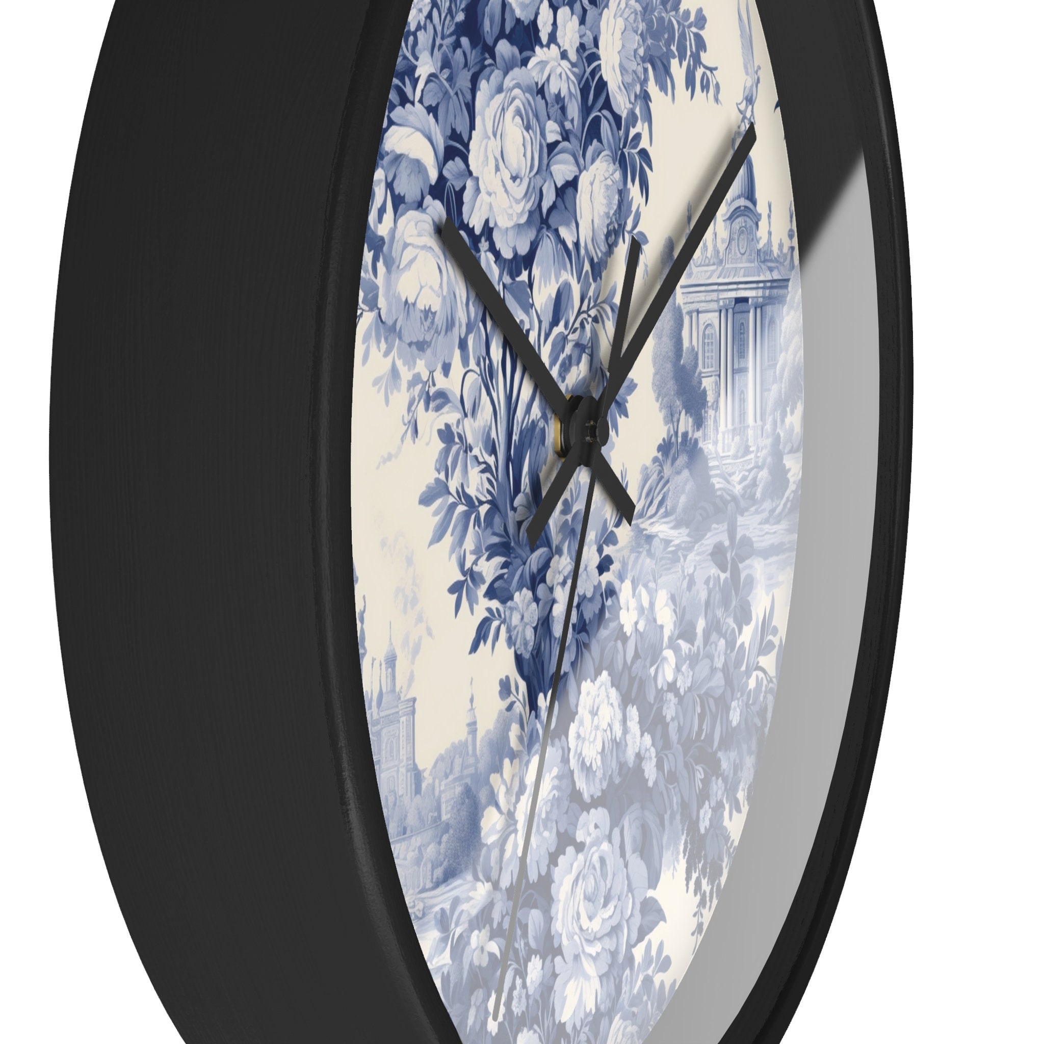 Blue Jouy Wall Clock French Toile Clock - Etsy