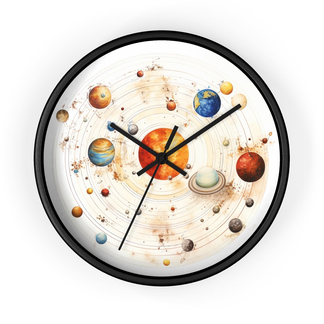 Wall Clock Planets in a Solar System - Etsy