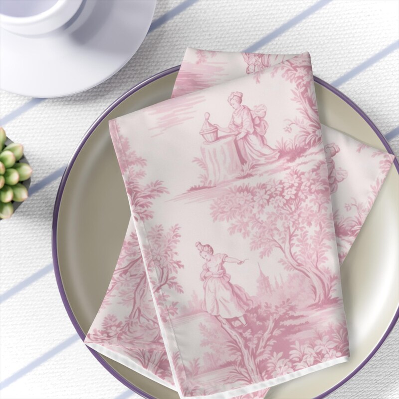 Toile Napkins - Etsy