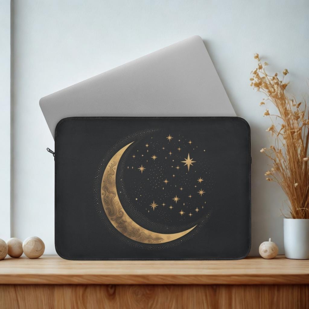 Moon Laptop Sleeve Moon Crescent Computer Case - Etsy