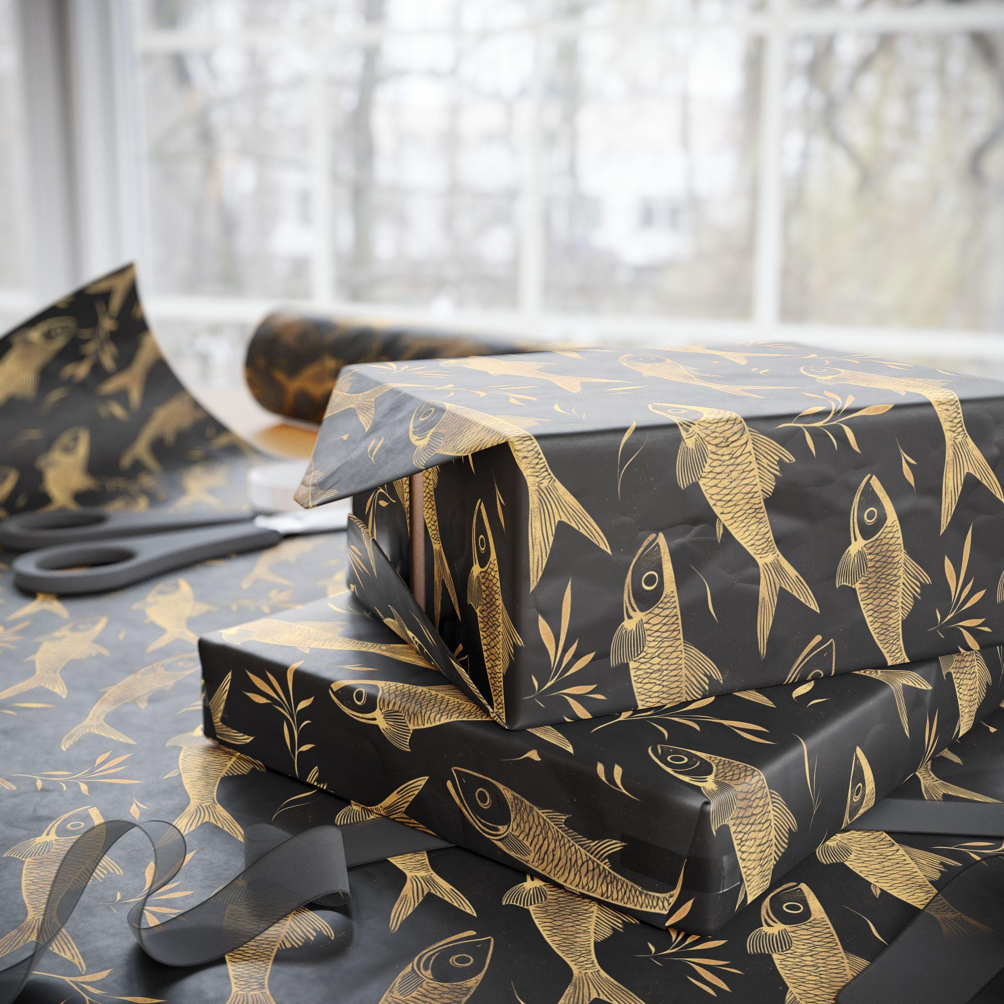 Fish Wrapping Paper: Father's Day Gift Wrap for Fishermen, Angler ...