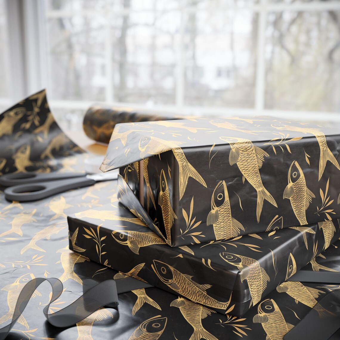 Fish Wrapping Paper: Father's Day Gift Wrap for Fishermen, Angler ...