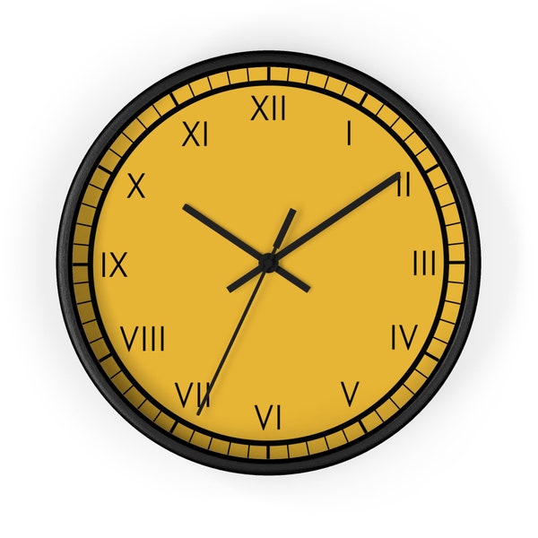Yellow Wall Clock - Etsy