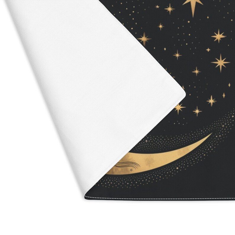 Moon Crescent Placemat Set Cotton Moon Celestial Placemat Table Decor ...