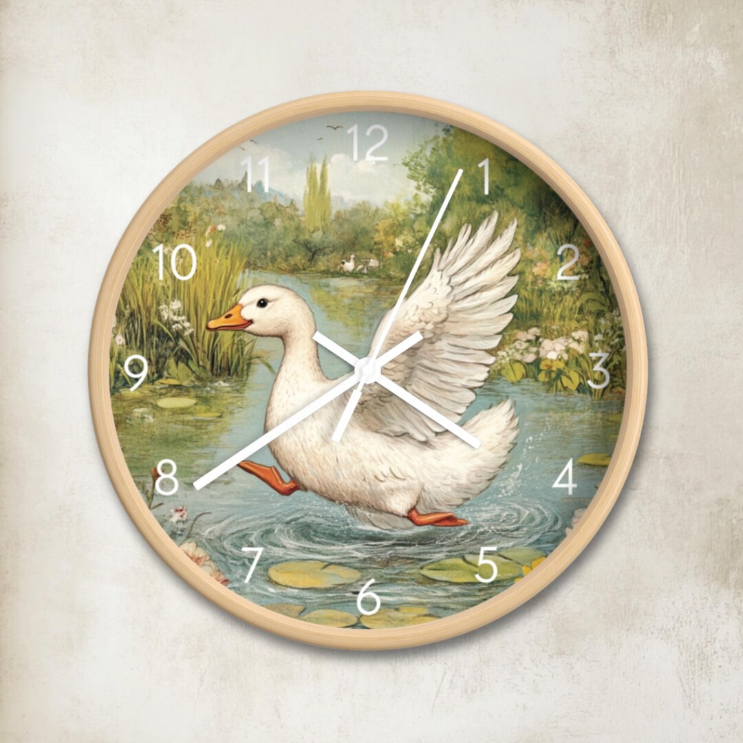 Goose Nursery Clock Vintage Goose Wall Decor for Kids Room - Etsy
