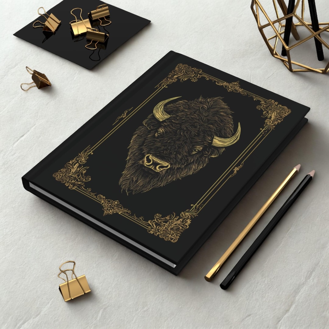 Black Buffalo Notebook - Vintage Journal With Victorian Design - Etsy