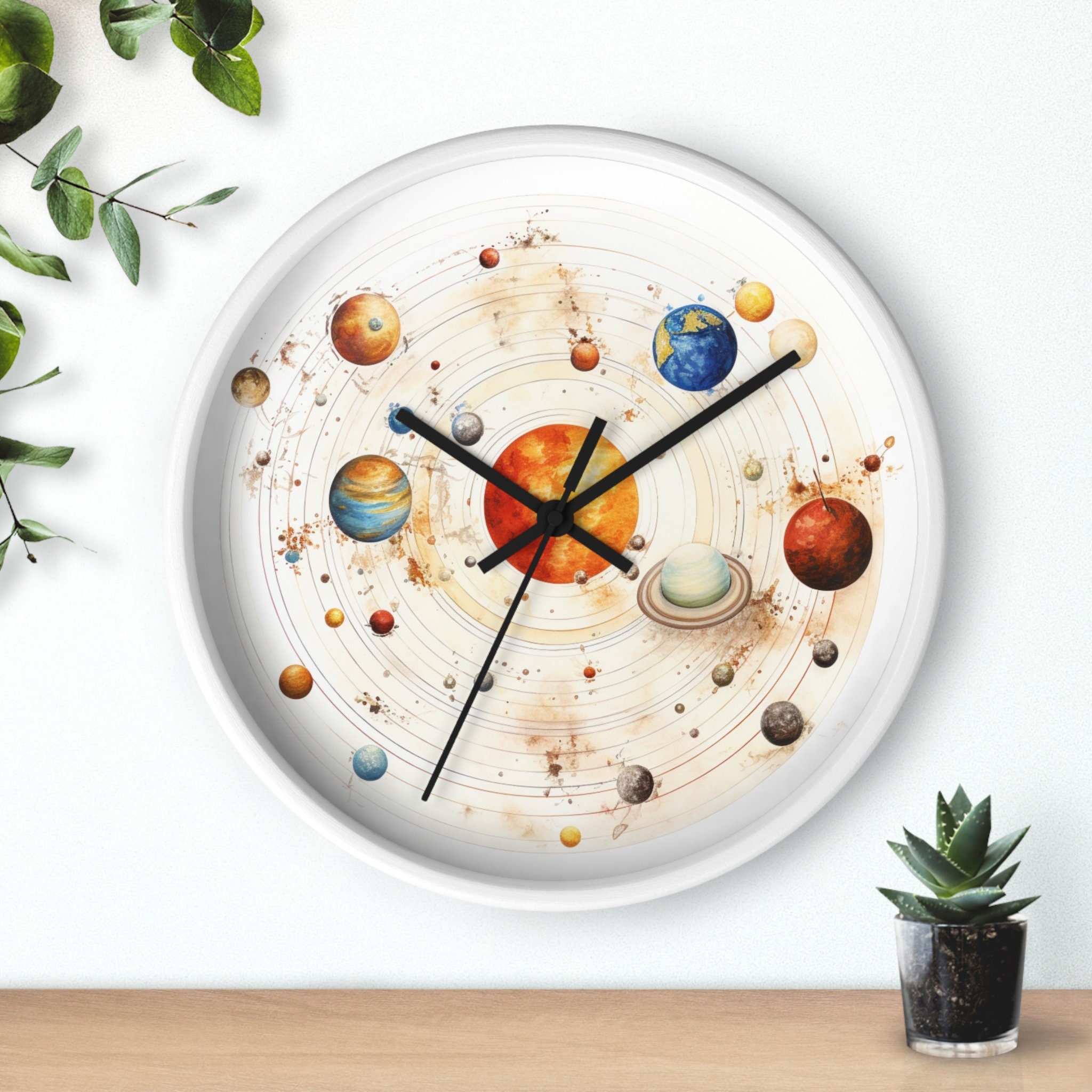 Wall Clock Planets in a Solar System - Etsy