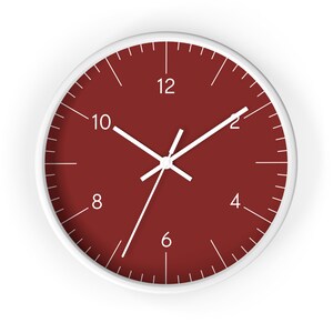 Red Wall Clock - Etsy