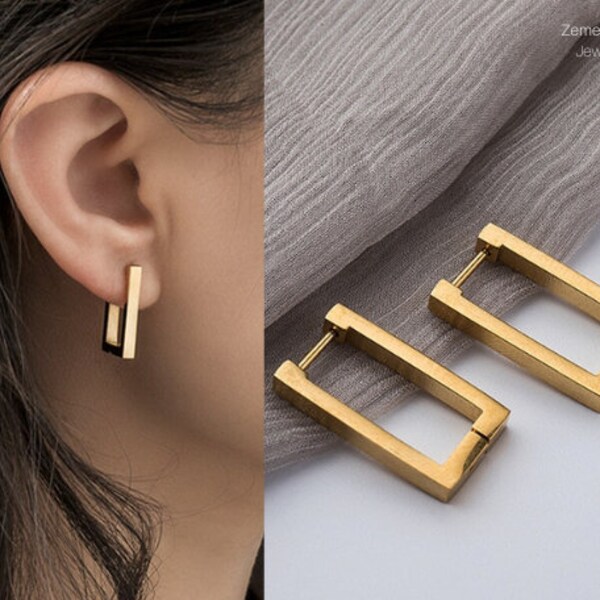 Rectangular Earrings - Etsy
