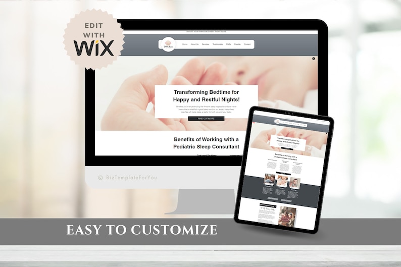 Sleep Consultant Website Template, Customizable Wix Website for ...