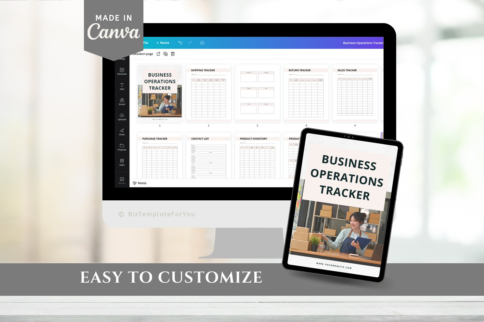 Editable Business Operations Tracker Templates Business - Etsy
