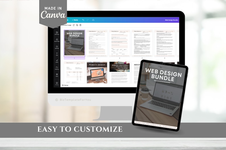 Editable Web Design Templates Bundle, Freelance Website Designer ...