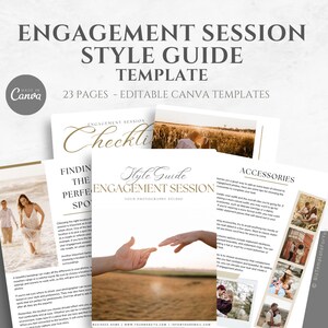 Editable Engagement Session Style Guide Template, Pre-written Couple ...