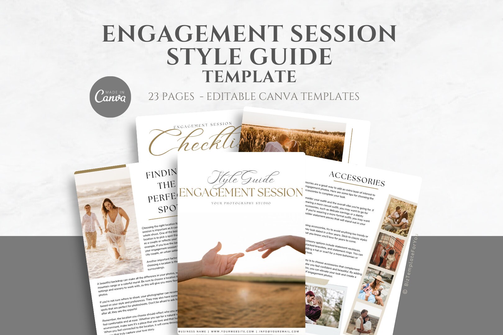 Editable Engagement Session Style Guide Template, Pre-written Couple ...