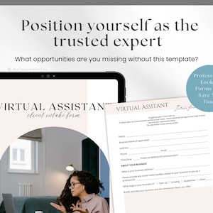 Editable Virtual Assistant Client Intake Form Template, VA Business ...