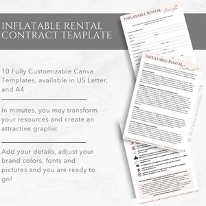 Editable Inflatable Rental Agreement Template, Bounce House Rental ...