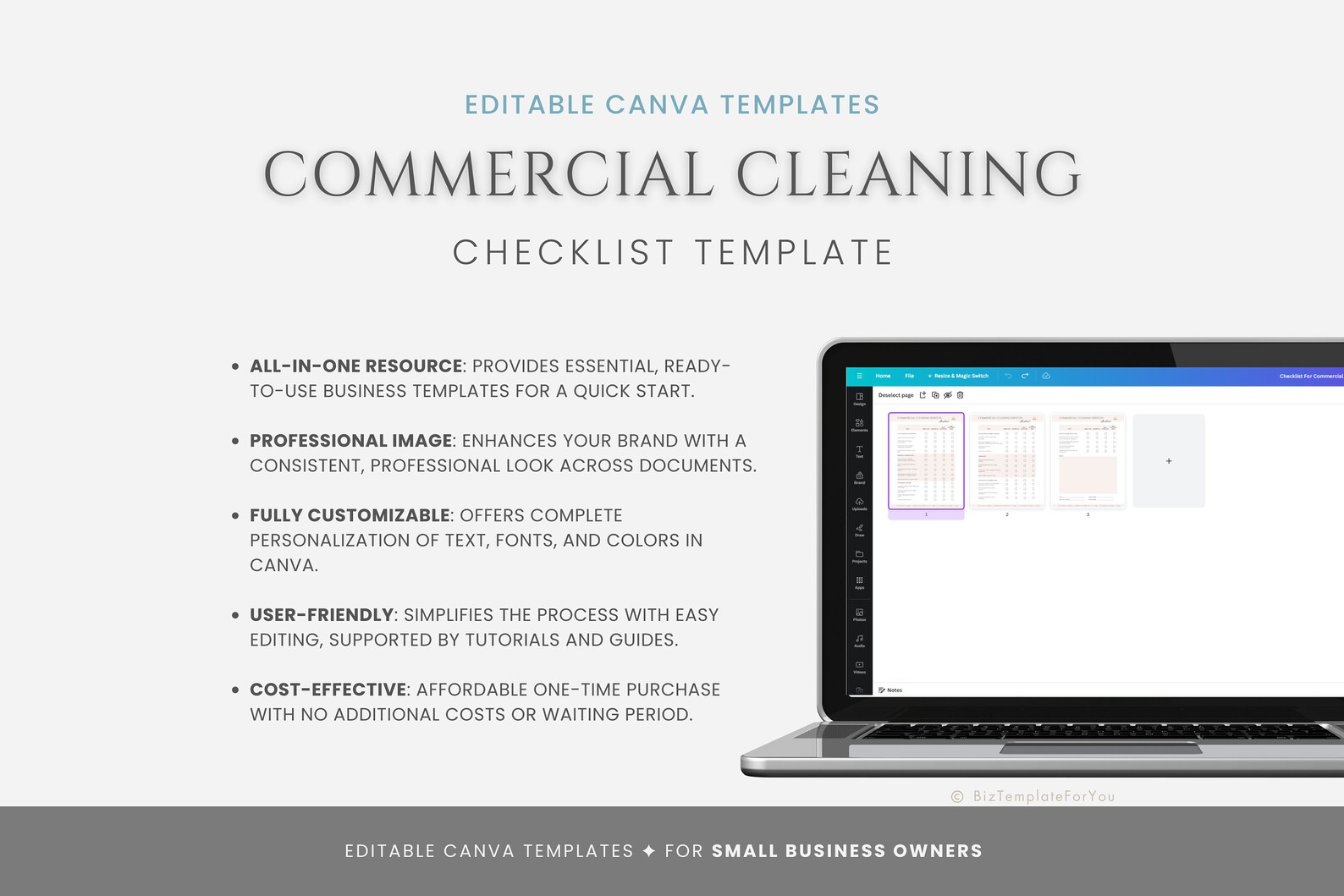 Commercial Cleaning Checklist Template for Cleaning Service Business ...