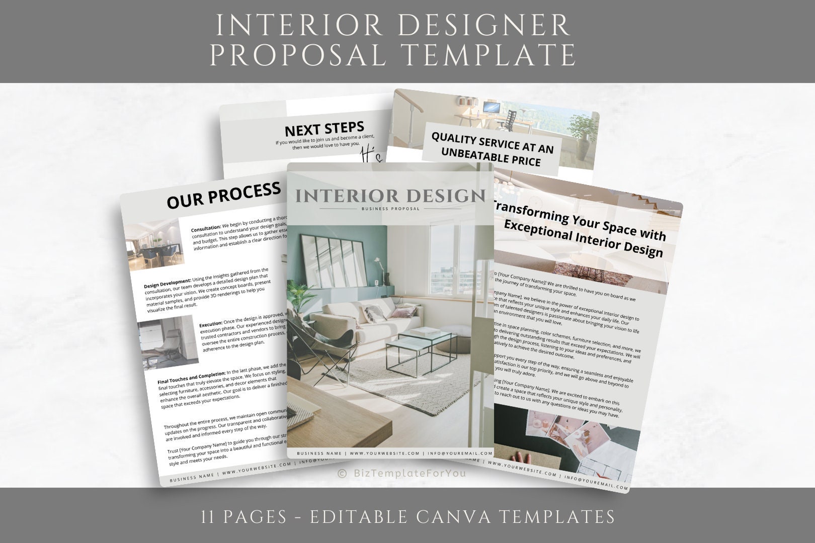 Editable Interior Design Proposal Template, Interior Designer Proposal ...