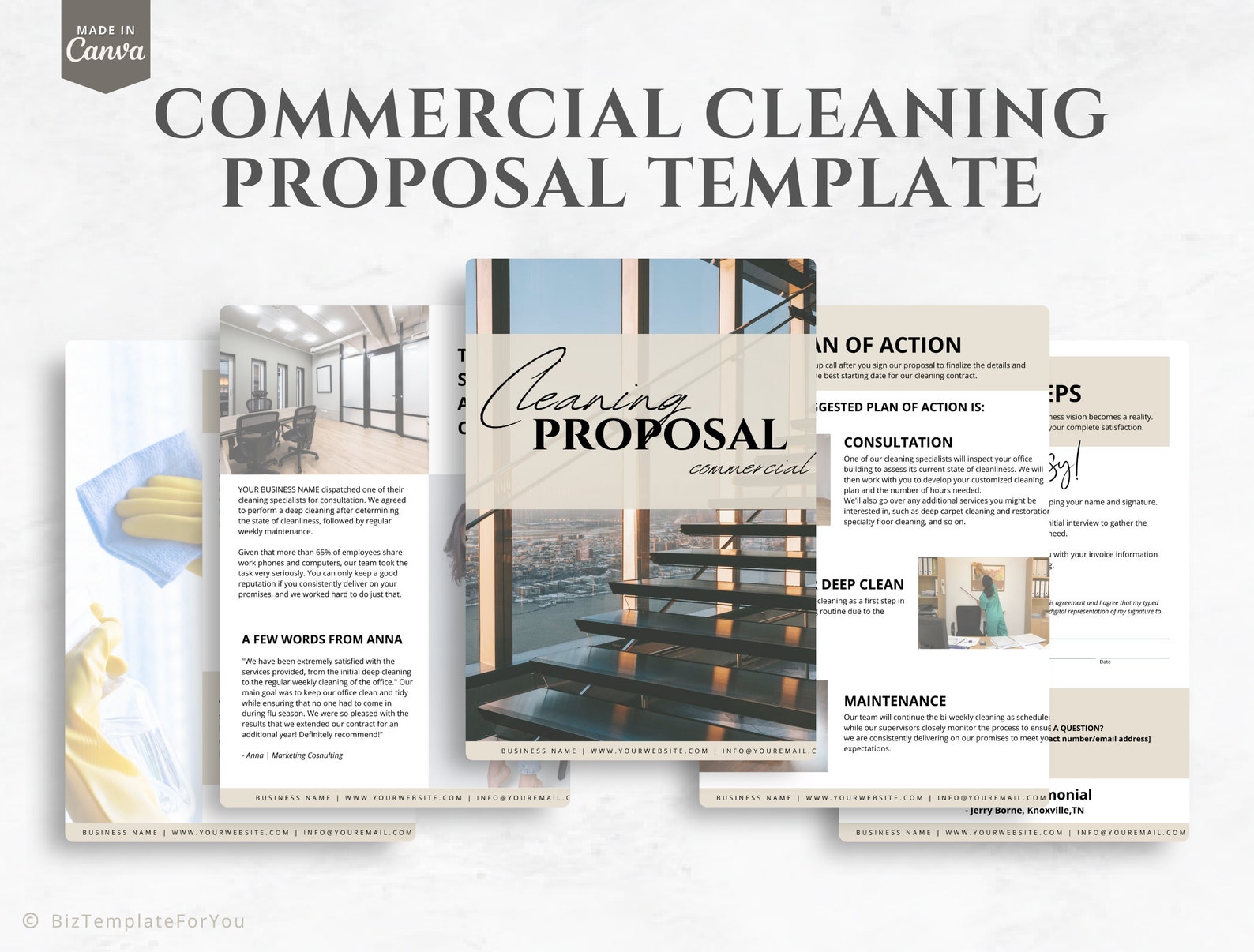 Commercial Cleaning Proposal Template for Cleaning Service - Etsy