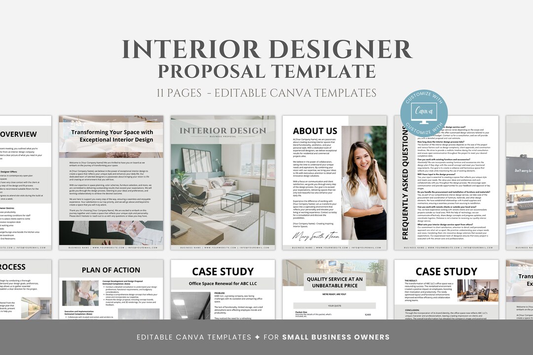 Editable Interior Design Proposal Template, Interior Designer Proposal ...