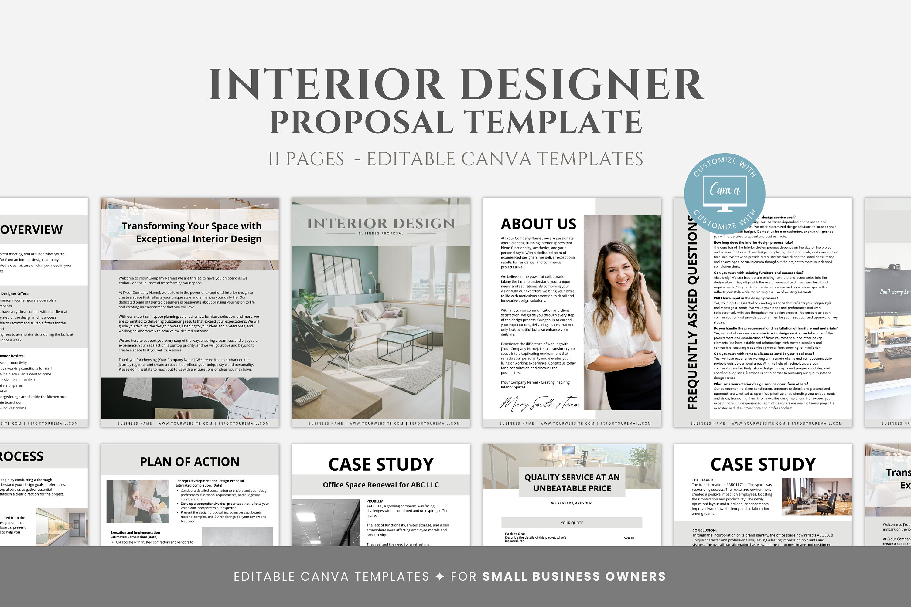 Editable Interior Design Proposal Template, Interior Designer Proposal ...