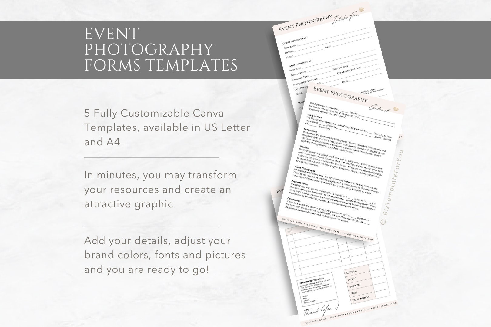 Editable Event Photography Contract Template. Corporate Event ...