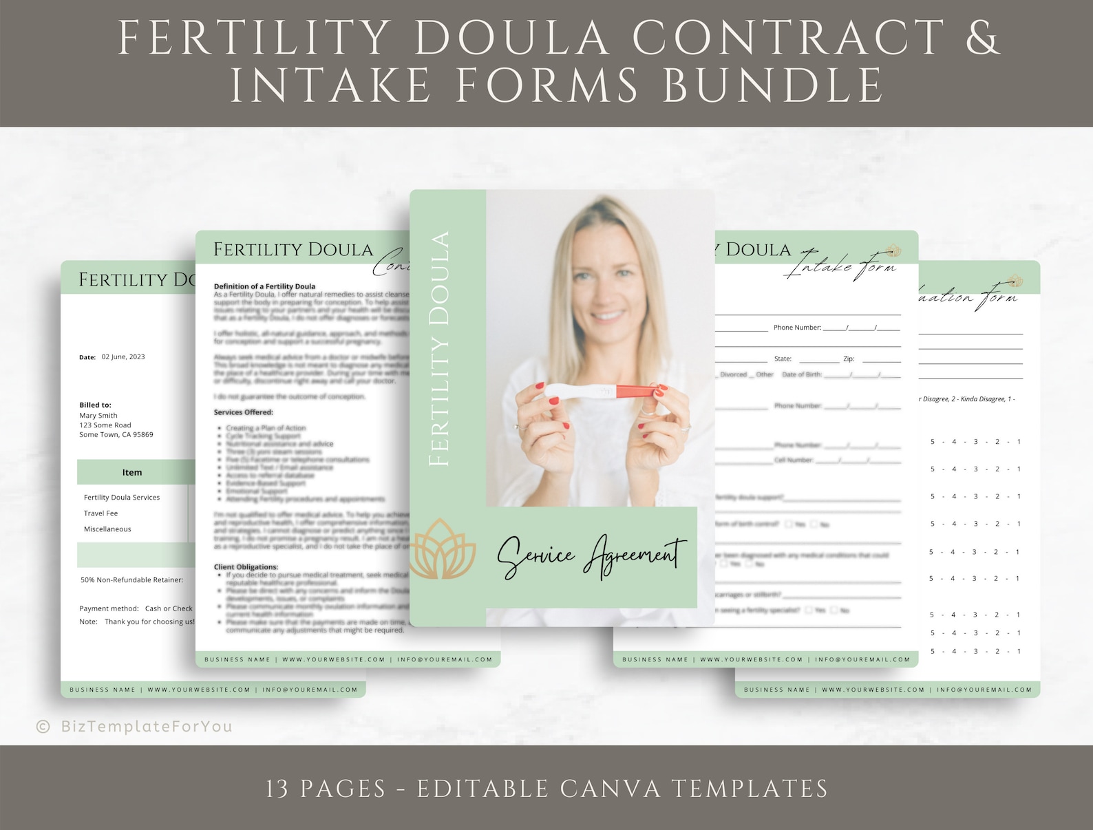 Editable Fertility Doula Contracts Template Intake Forms and - Etsy