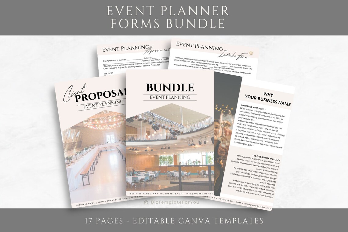 Editable Event Planner Contract & Proposal Template Bundle, Event ...
