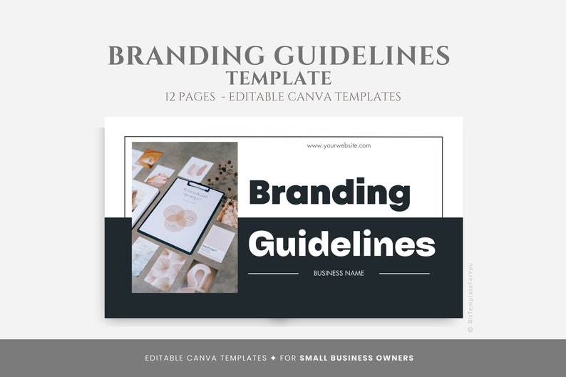 Editable Brand Guidelines Template, Branding Kit, Branding Design ...