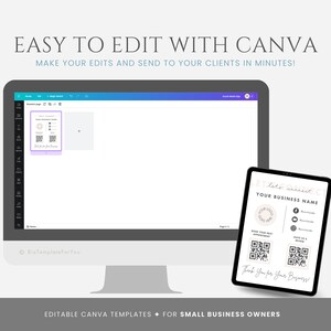 Editable Social Media Sign Template, Business QR Code Sign, Printable ...