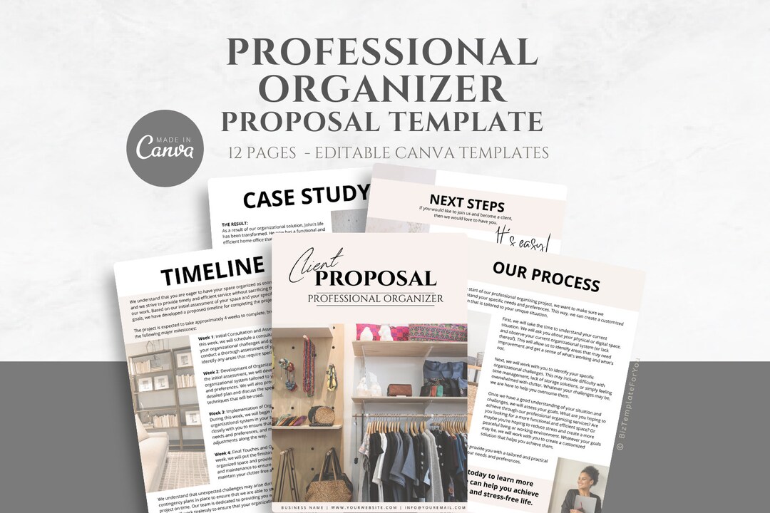 Editable Professional Organizer Client Proposal Template, Proposal Form ...