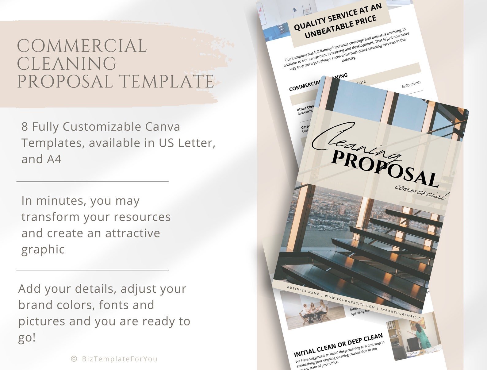 Commercial Cleaning Proposal Template for Cleaning Service - Etsy
