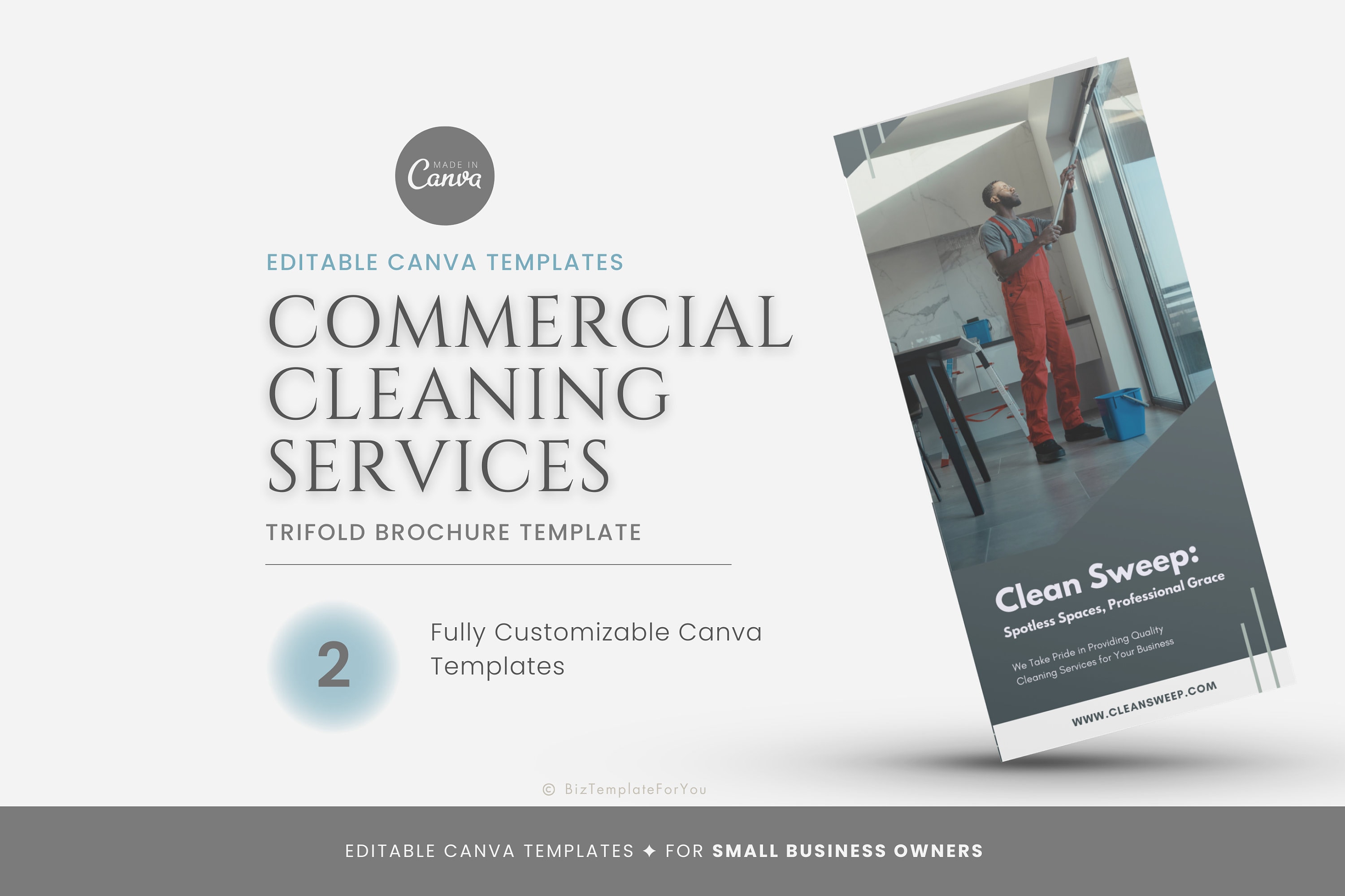 Commercial Cleaning Service Brochure Template, Cleaning Business ...