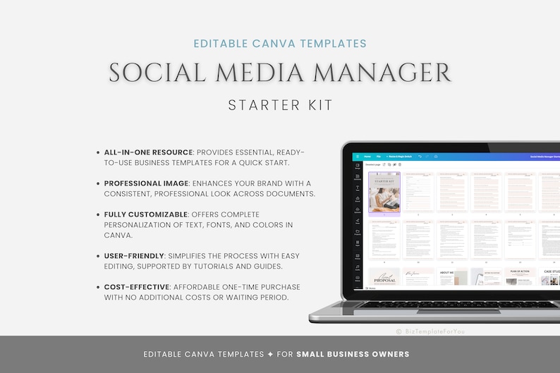 Editable Social Media Manager Starter Kit, Including Contract