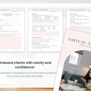 Editable Virtual Assistant Client Intake Form Template, VA Business Onboarding Questionnaire ...