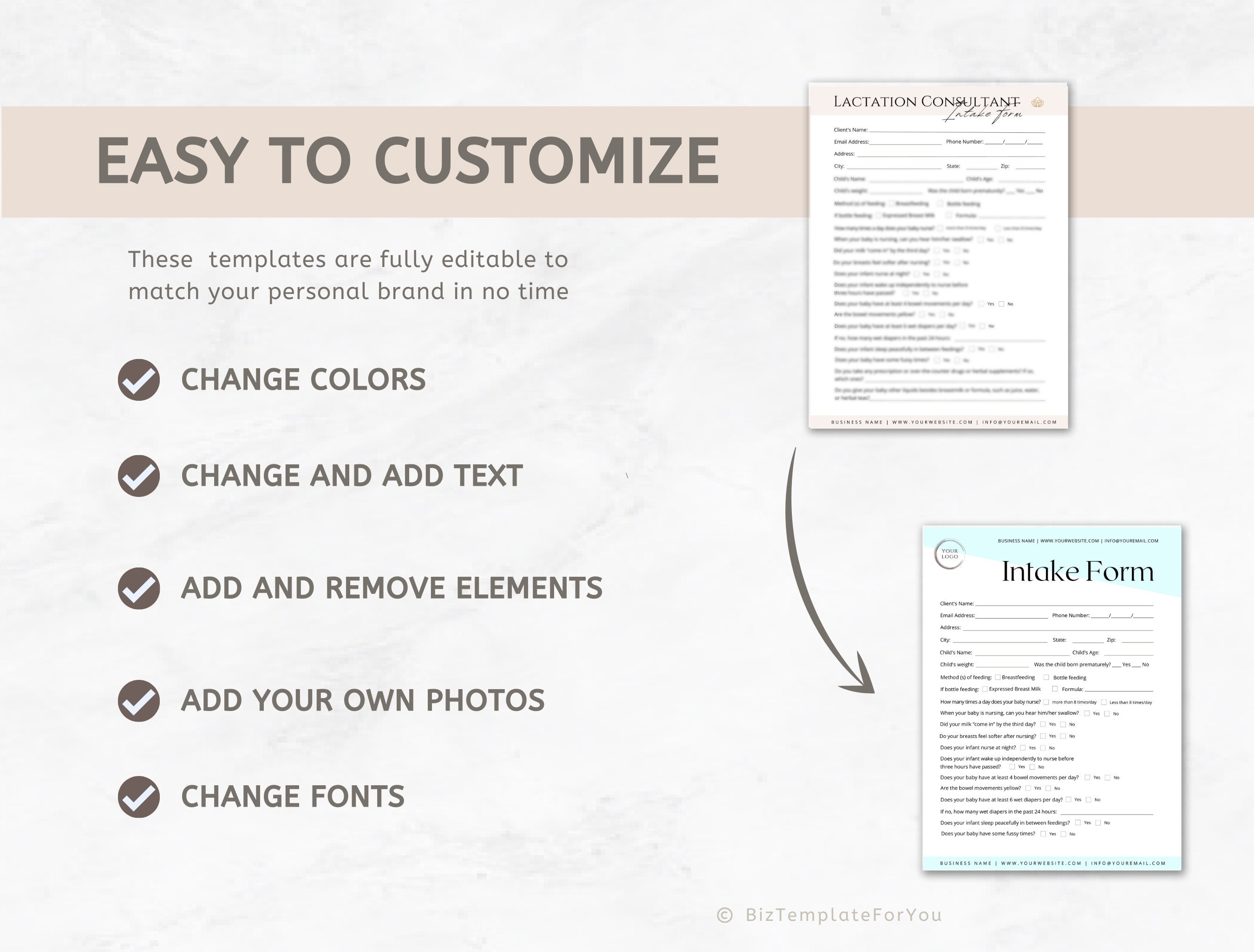 Editable Lactation Consultant Client Intake Form Template - Etsy