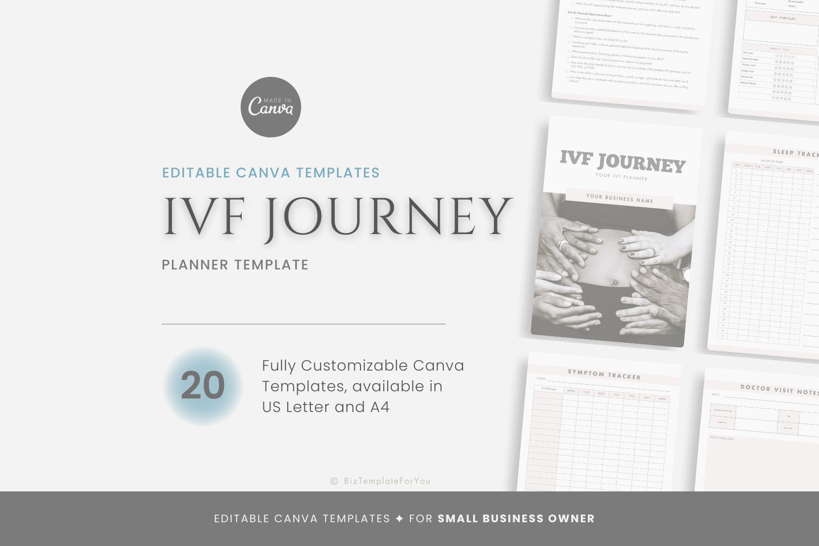 Editable IVF Planner Template, TTC Journal, Fertility Planner ...
