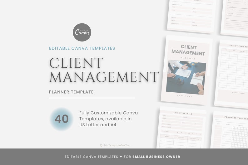 Editable Client Management Planner Template, Small Business Customer ...