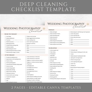 Residential Deep Cleaning Checklist, Editable House Cleaning Checklist, Professionally Designed ...