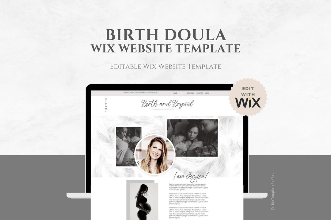 Wix Template, Customizable Wix Website for Birth Doulas and Other Birth ...