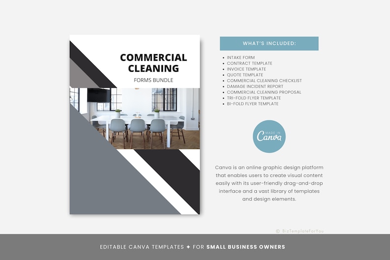 Editable Commercial Cleaning Forms Bundle, Fully Editable in Canva ...