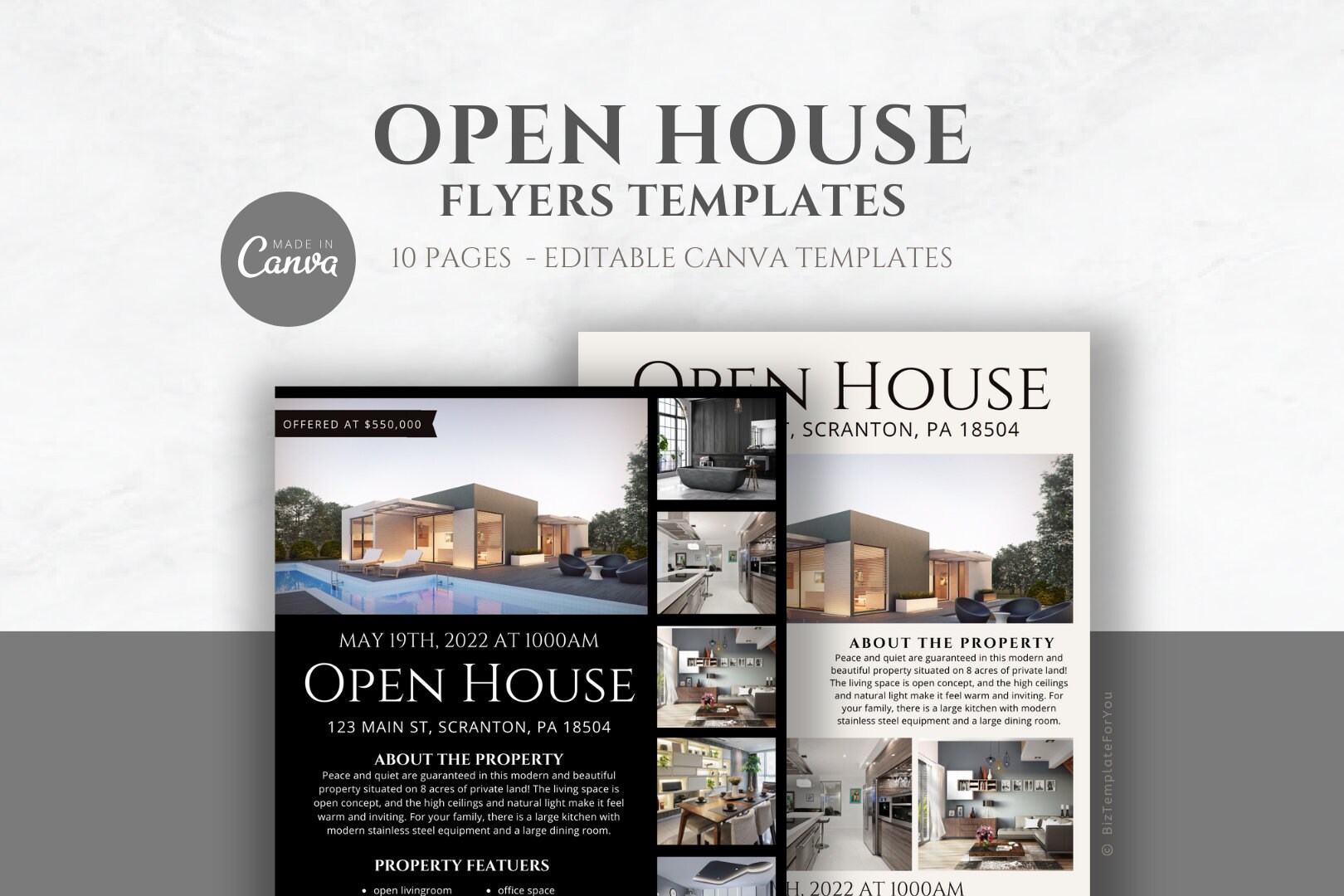 Real Estate Open House Flyer Template, House Hunting Template for Real ...