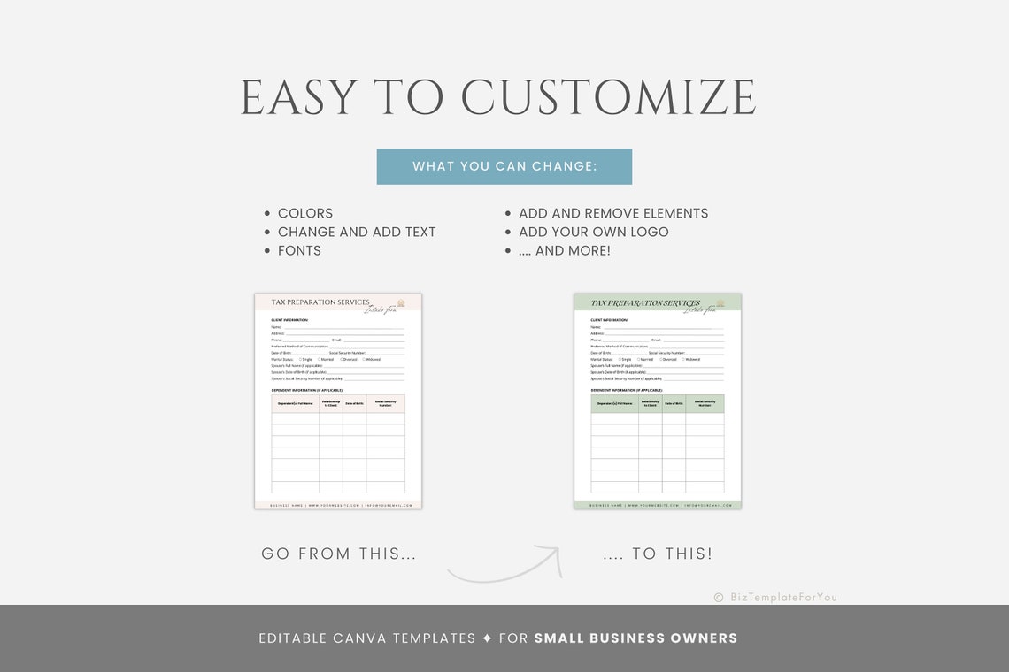 Editable Tax Preparation Contract Template, Freelance Tax Preparer ...