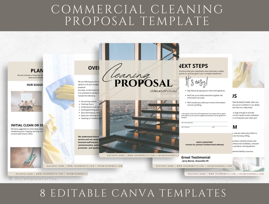Commercial Cleaning Proposal Template for Cleaning Service - Etsy