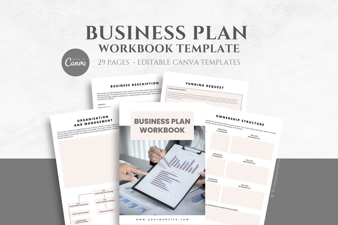 Editable Business Plan Workbook Template Business Planning - Etsy